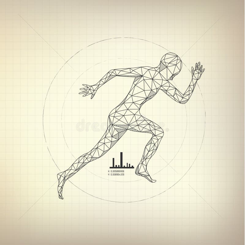 The Human Blueprint Concept Stock Illustration - Illustration of heart ...