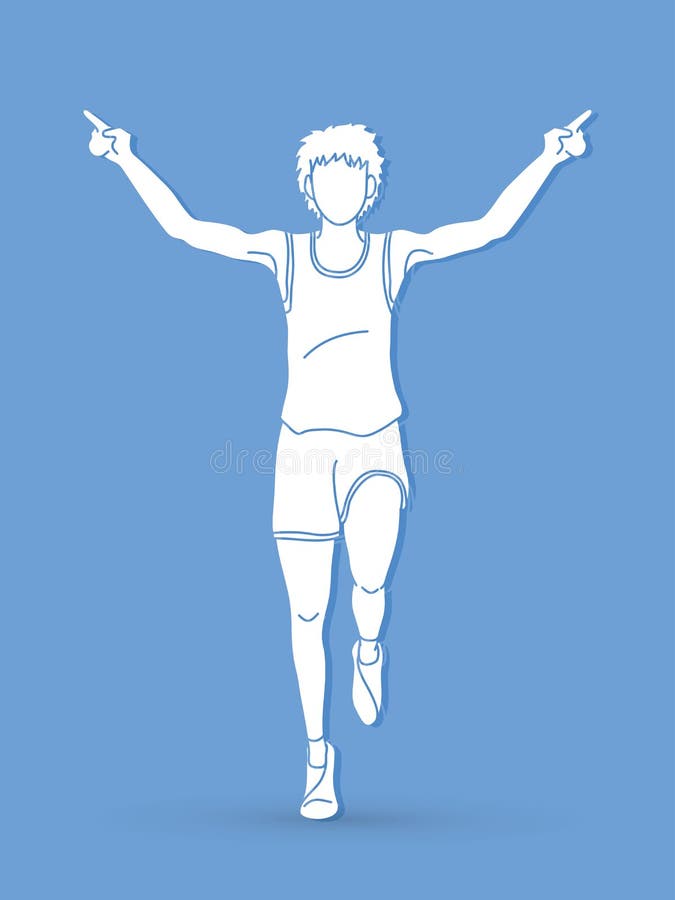 Running Action, Marathon Runner, Start Running Graphic Vector Stock ...
