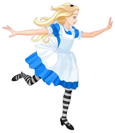 Running Alice stock vector. Illustration of blond, character - 56457917