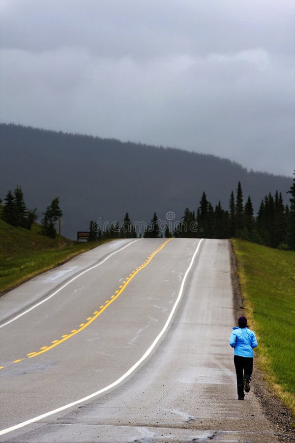 Running Alone stock photo. Image of workout, grass, hill - 11173516