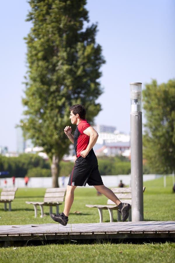 Running athlete stock photo. Image of exercising, active - 19878858