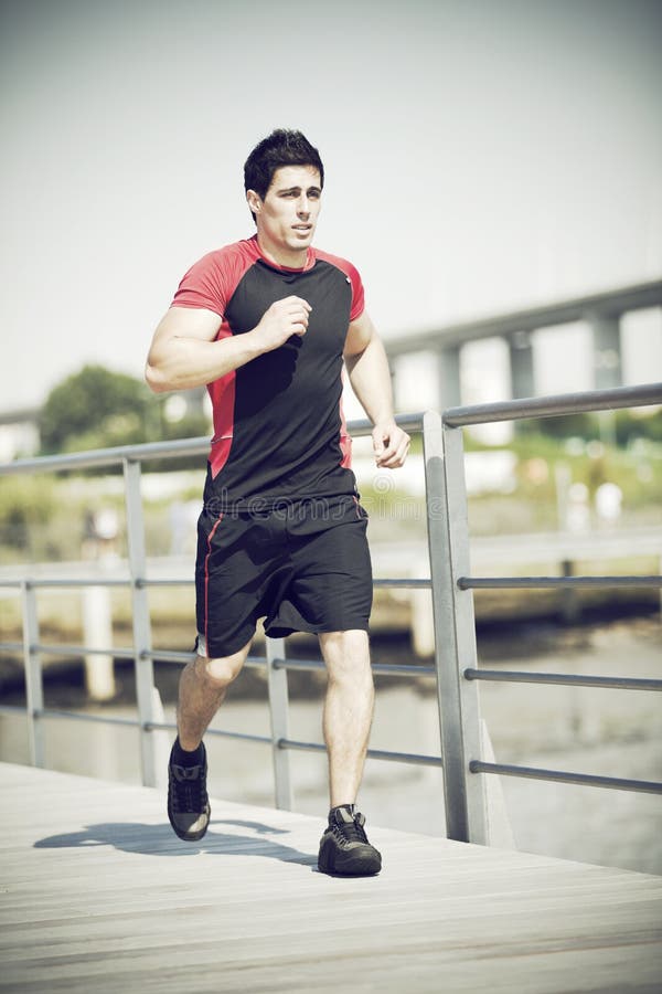 Running athlete stock photo. Image of exercising, active - 19878858