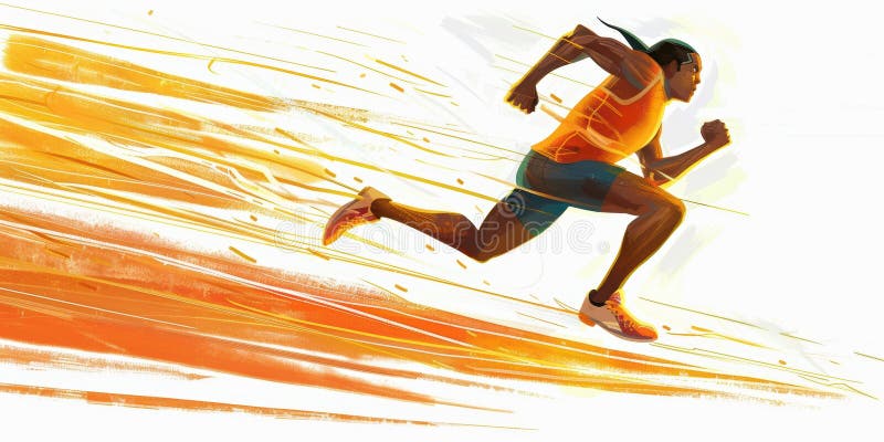Running Athlete - Speed and Determination. Created by Generative ...