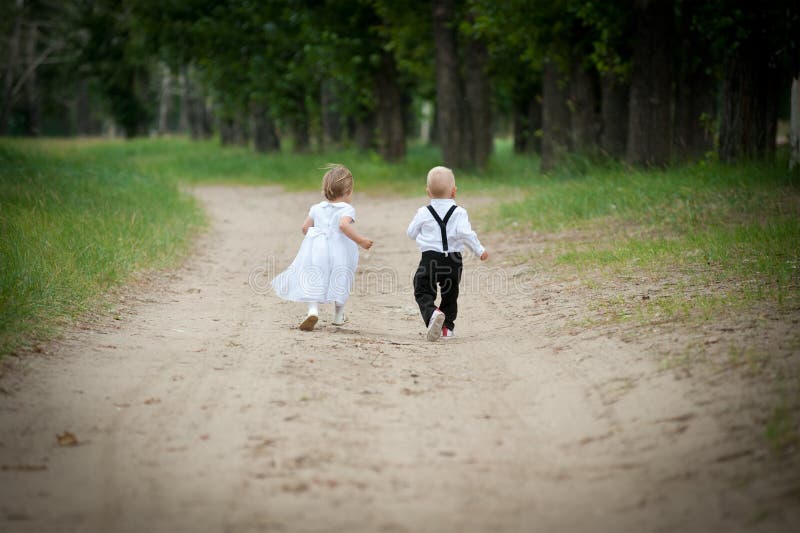 Running babies stock image. Image of full, short, child - 32986067