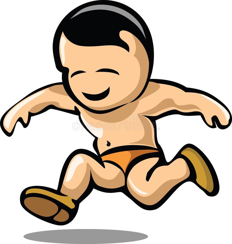Running Baby stock vector. Illustration of laugh, fast - 20554244
