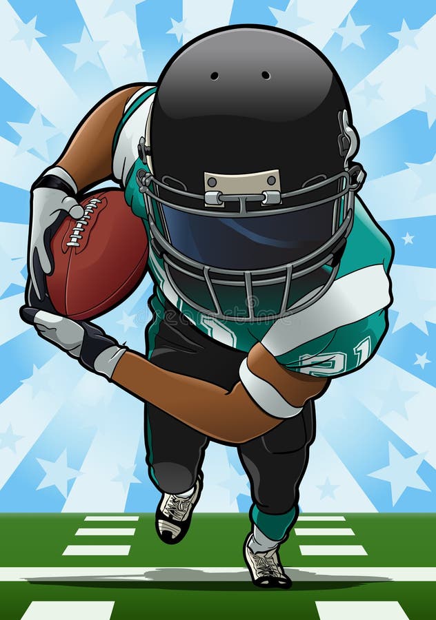 Running Back stock vector. Illustration of sport, running - 101844205