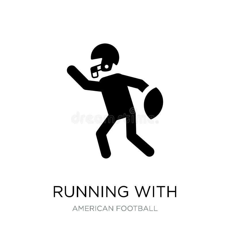 Running with the Ball Icon in Trendy Design Style. Running with the ...