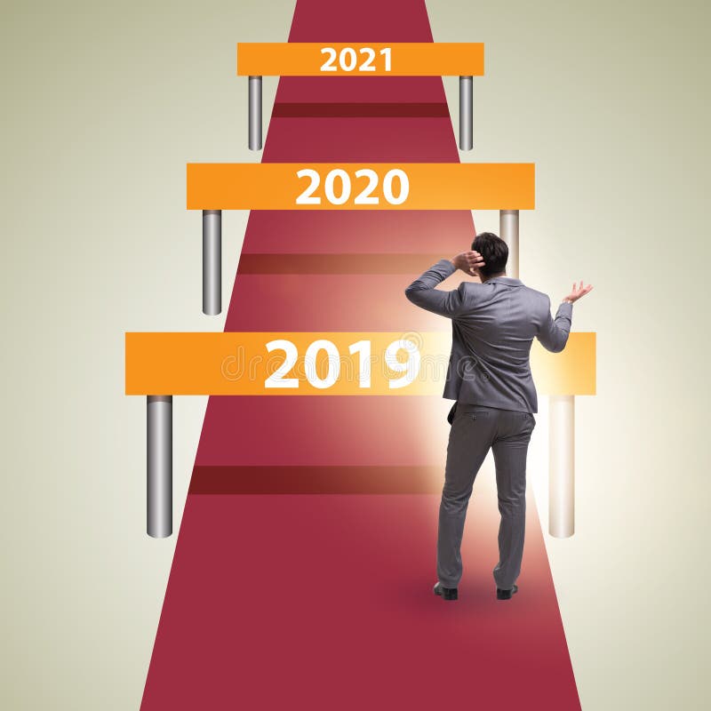 Running Barriers with Future Years Stock Image - Image of manager ...