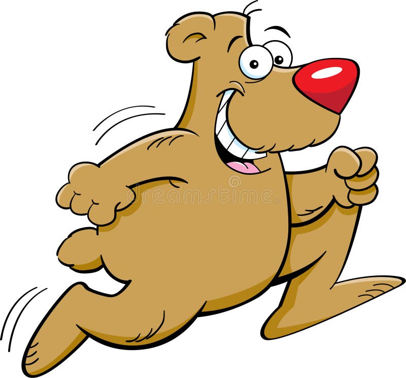 Running Bear stock vector. Illustration of bear, mammal - 25604573
