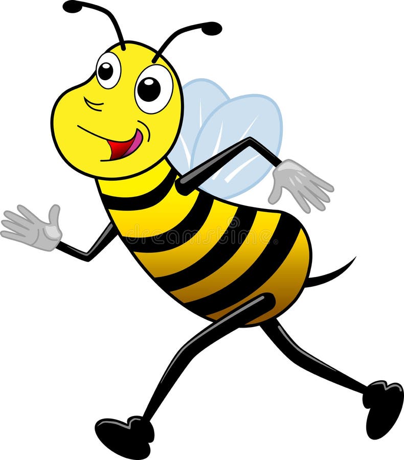Running bee stock vector. Illustration of running, insect - 52252667