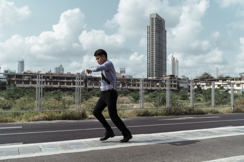 Running before being late stock image. Image of late - 182807139