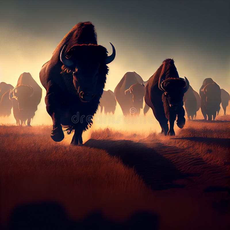 Bison Running Stock Illustrations – 211 Bison Running Stock ...