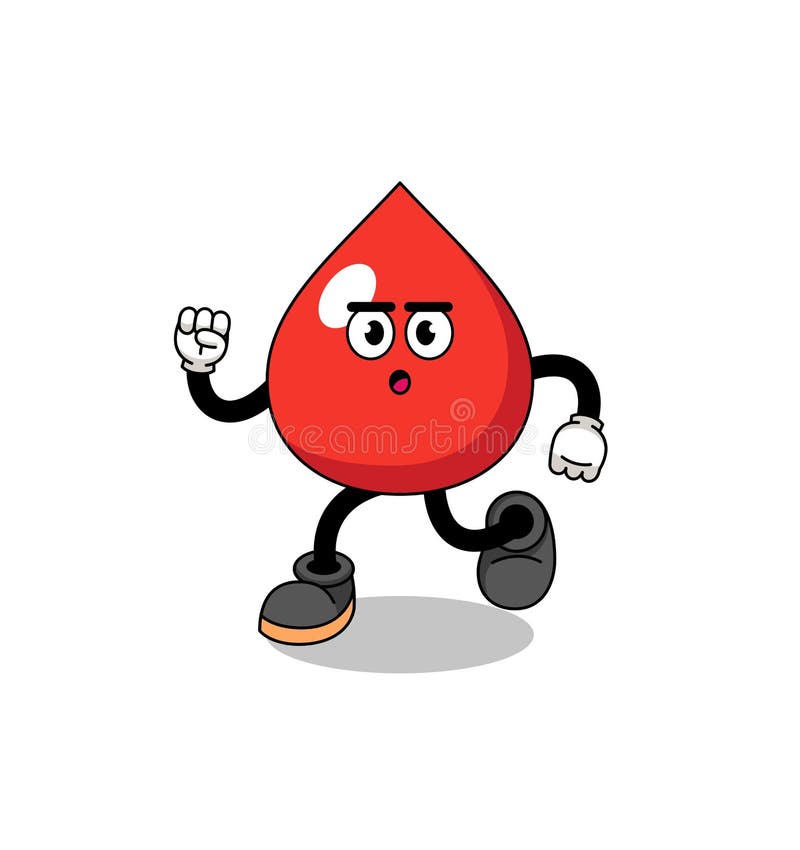 Running Blood Mascot Illustration Stock Vector - Illustration of ...