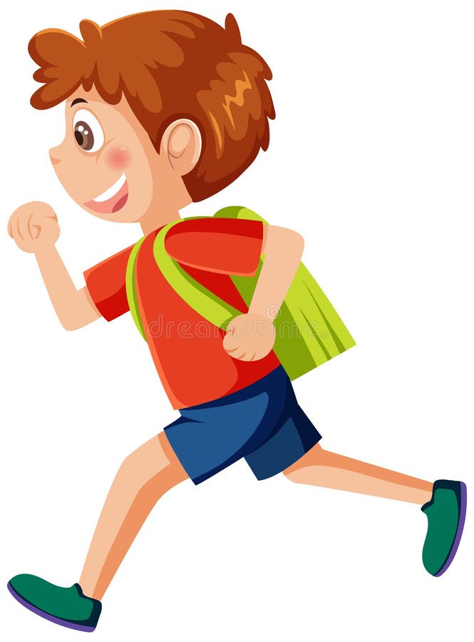 Boys Running Backpack Cartoon Stock Illustrations – 86 Boys Running ...