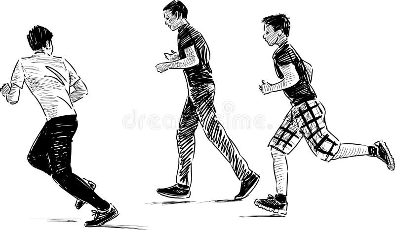 Running boys stock vector. Illustration of activity, youth - 45085548