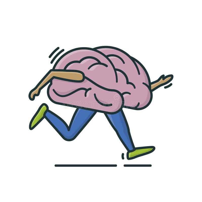 Running Brains Clipart