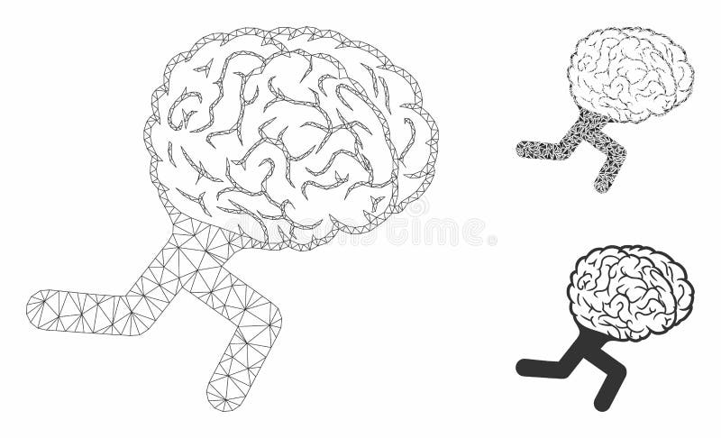 Running Brain Vector Icon stock vector. Illustration of training ...