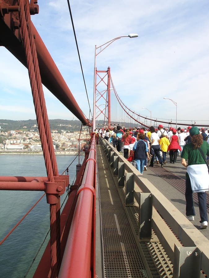 Running the Bridge Marathon Stock Photo - Image of competition, running ...