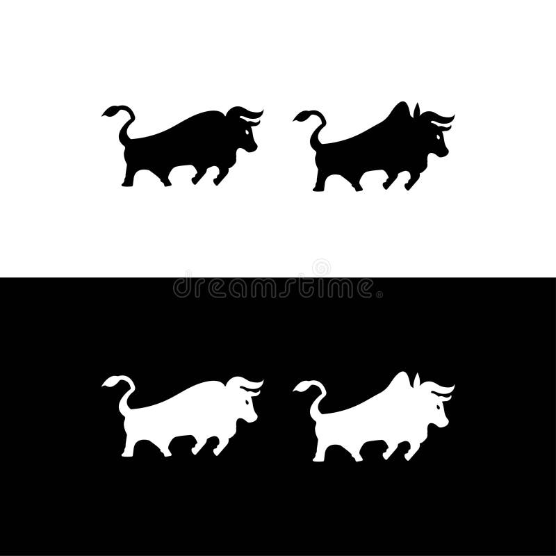 Running Bull - Vector Illustration Stock Vector - Illustration of shape ...