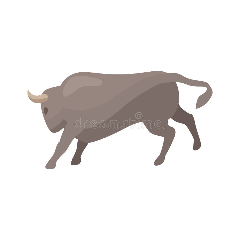Running Bull Fight Composition Stock Vector - Illustration of wild ...