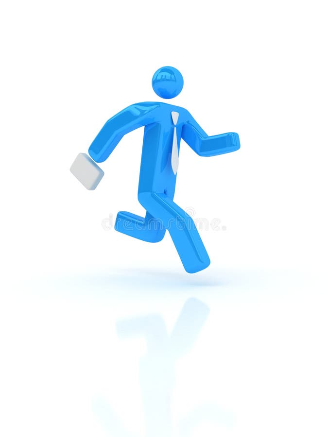 Running business man. stock illustration. Illustration of late - 12003892