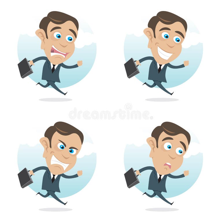 Running Business man stock vector. Illustration of office - 17354521