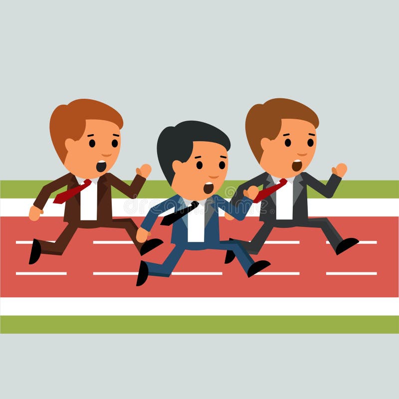 Running Business To Win. Business. Isolated. Vector. Stock Vector ...