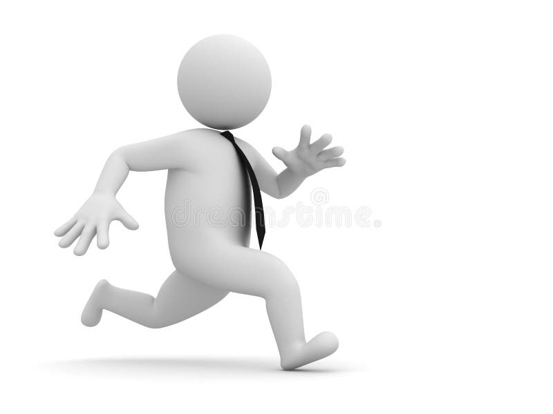 Stick Man: Start Running stock vector. Illustration of figure - 29945805