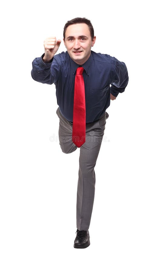 Running Businessman Isolated Stock Image - Image of running ...