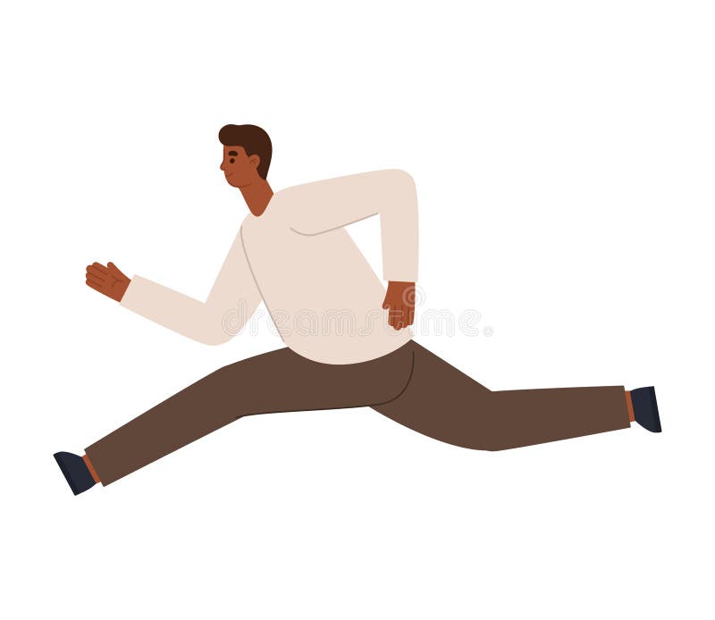 Running businessman vector stock vector. Illustration of employee ...