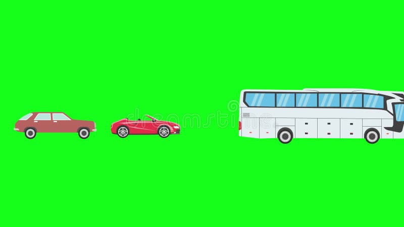 Running Cars Animation on Green Screen Stock Video - Video of speed ...