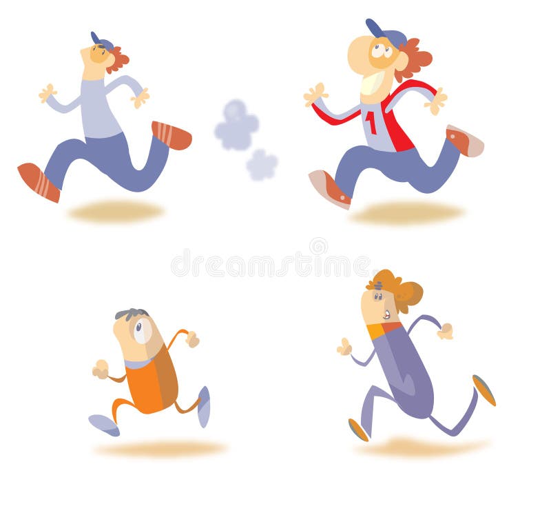 Running cartoon characters stock vector. Illustration of icon - 79073196 Running cartoon characters stock vector. Illustration of icon - 79073196