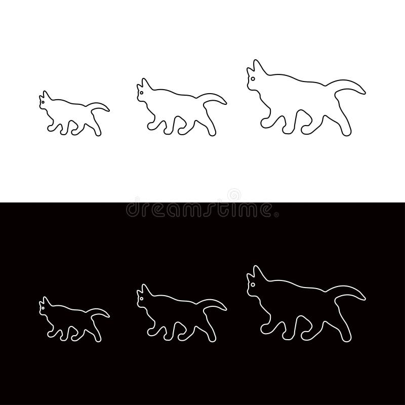 Running Cat Animal Logo Design . Stock Vector - Illustration of panther ...