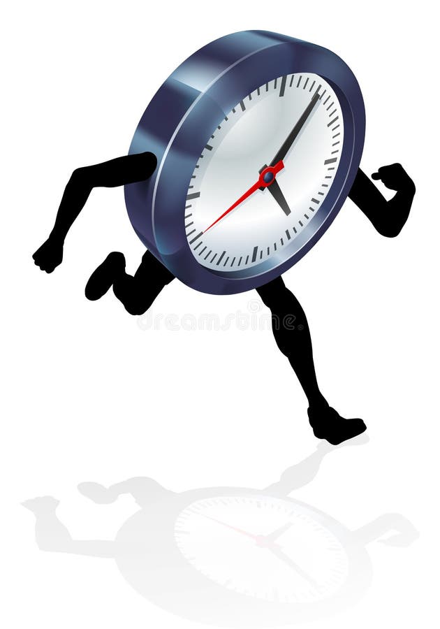 Beat the clock runner stock vector. Illustration of beat - 21184454