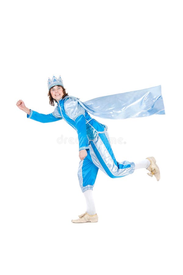 Running comic prince stock photo. Image of crown, dancer - 22924030