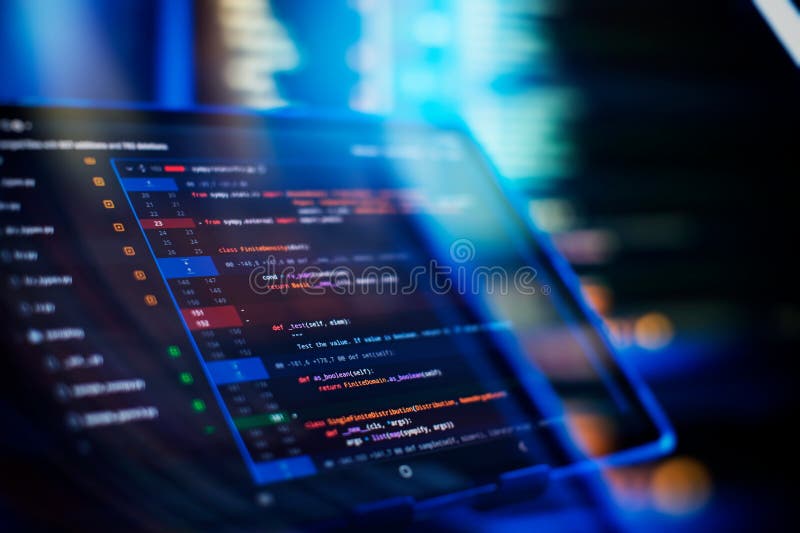 Running Computer Data Programming Coding Script Text On Screen 8084