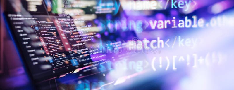 Running Computer Data Programming Coding Script Text On Screen 8375