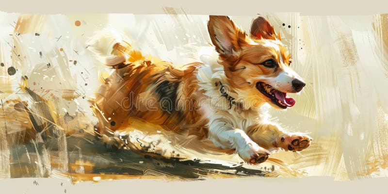 Running Corgi. Running Corgi Stock Illustration - Illustration of cute ...