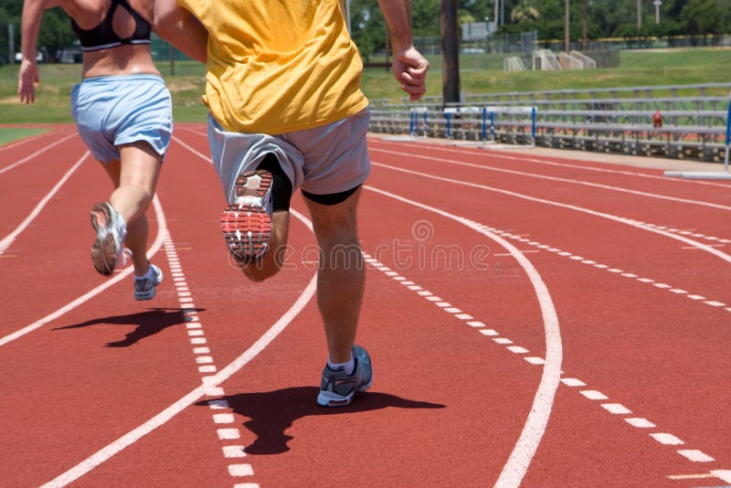 Running Couple stock image. Image of athletic, lanes - 10025699