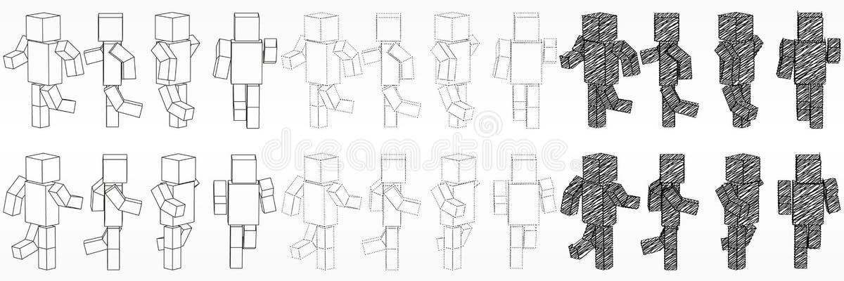 Cubic Game Character Stock Illustrations – 378 Cubic Game Character ...