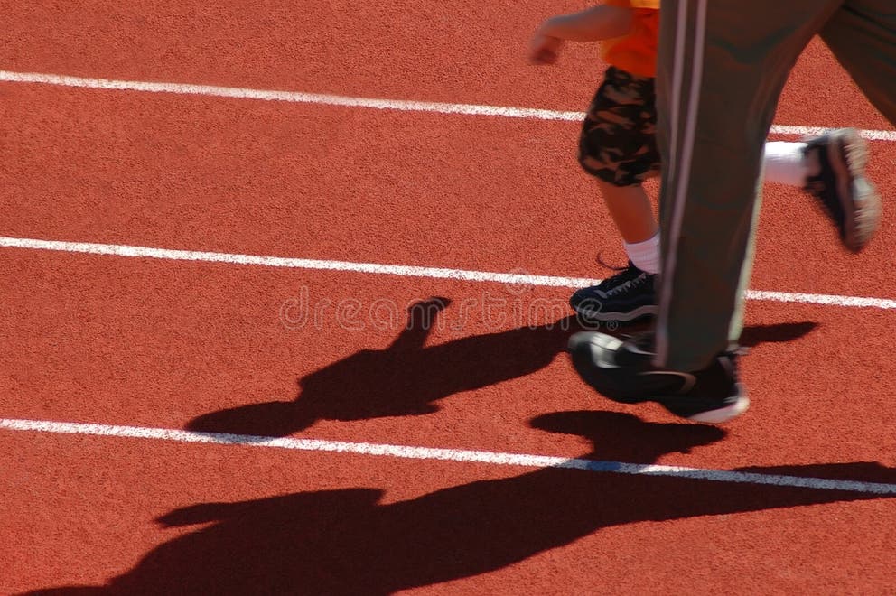 Running with Dad stock image. Image of exercise, sprint - 200663