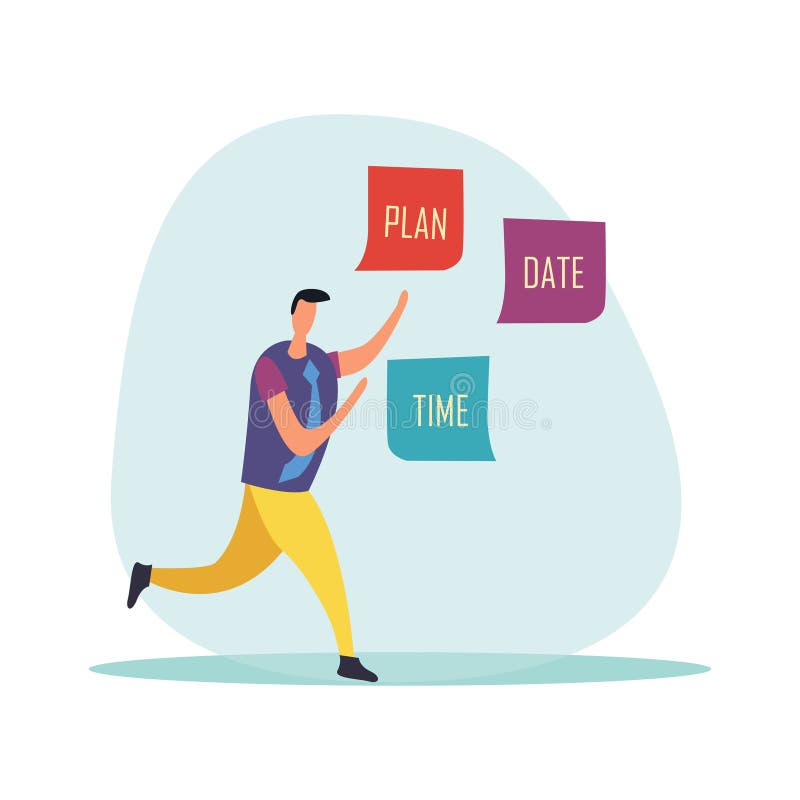 Running for Deadline Composition Stock Vector - Illustration of fire ...