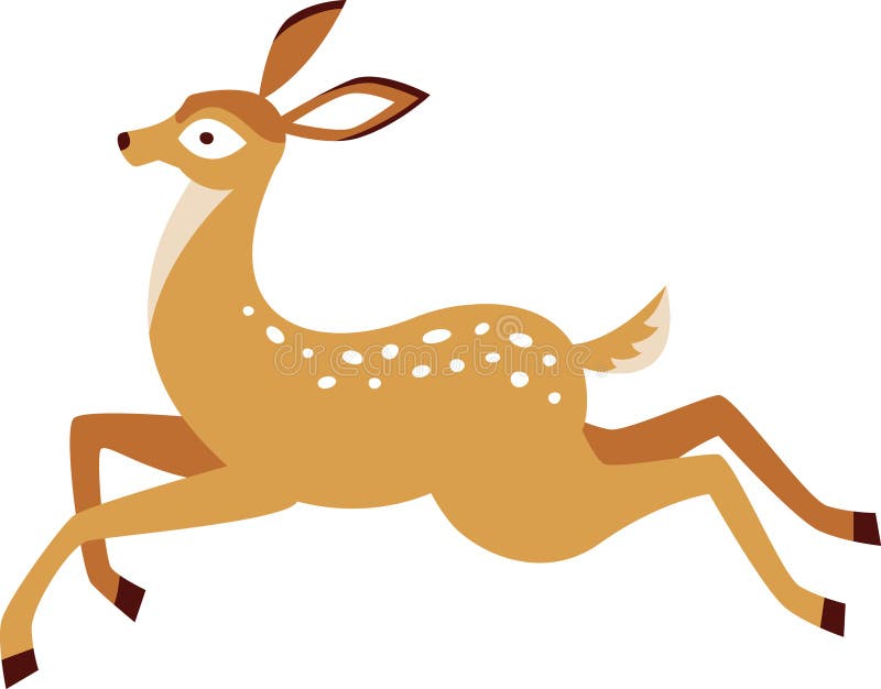 Running Deer Animal stock vector. Illustration of white - 290245462