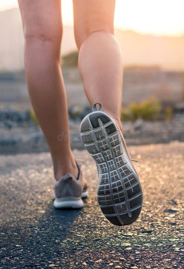 Running in the Desert Low Angle View Stock Image - Image of physical ...