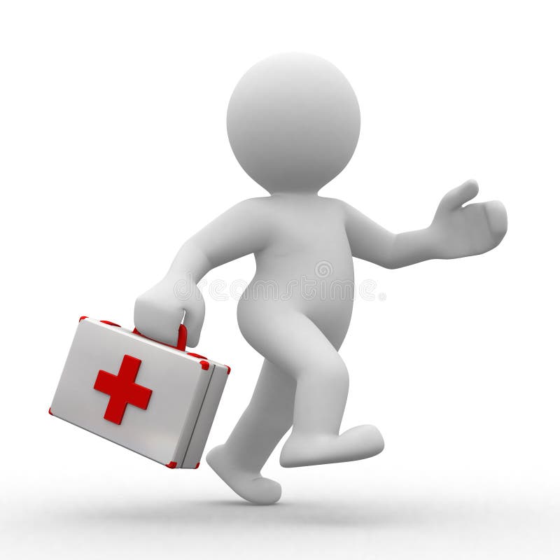 Running doctor stock illustration. Illustration of cross - 11595844