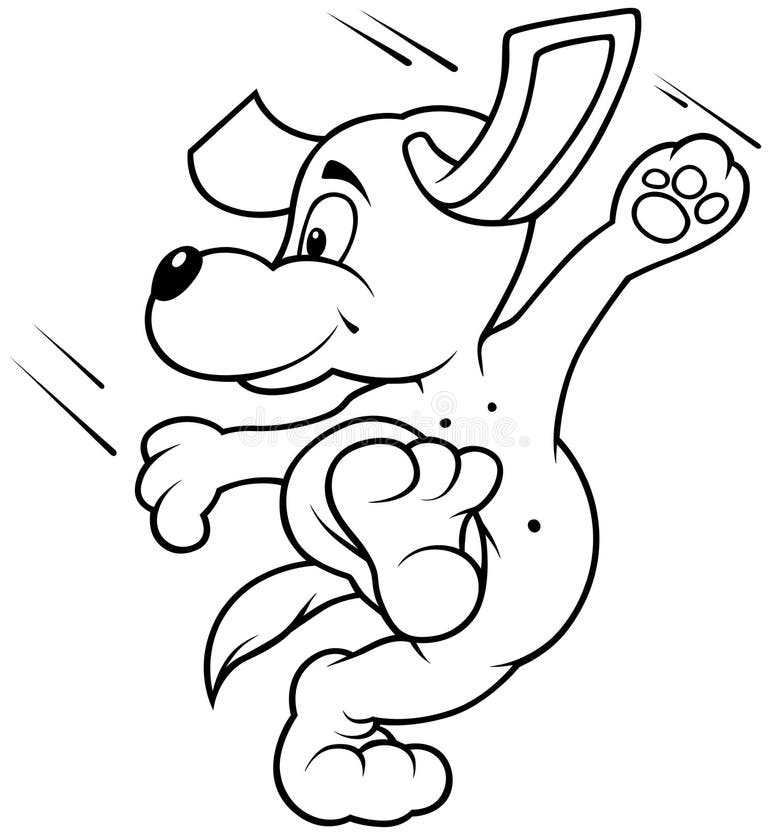 Dog Running Outline Stock Illustrations – 2,429 Dog Running Outline ...