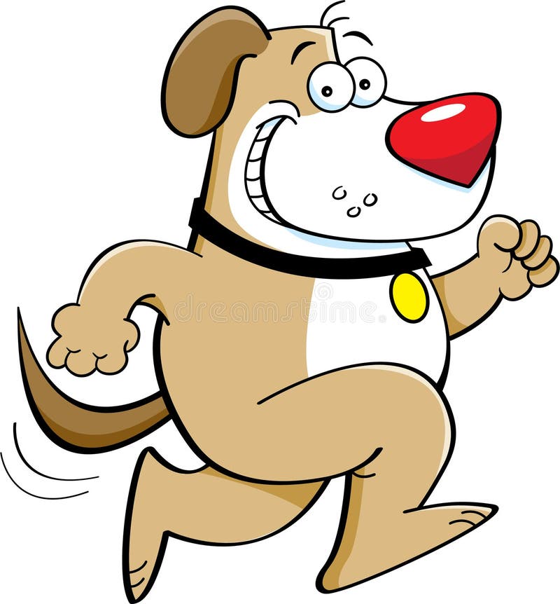 Running Dog Cartoon stock vector. Illustration of mascot - 17106967