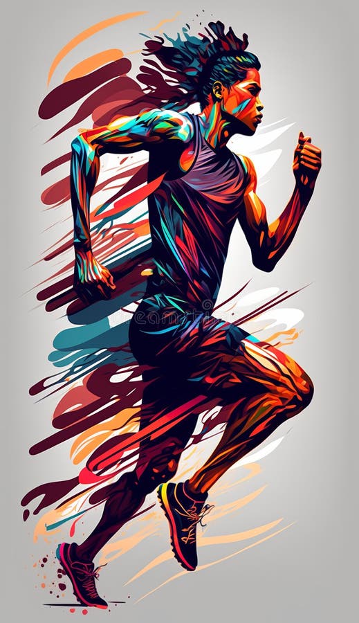 Running: a Dynamic and Energetic Concept Image Stock Illustration ... Running: a Dynamic and Energetic Concept Image Stock Illustration ...
