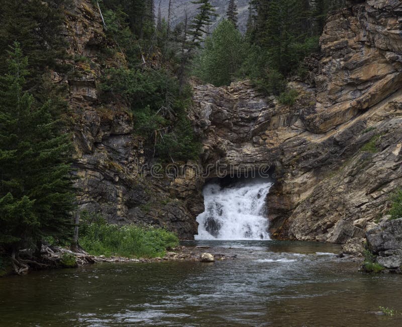 Running Eagle Falls stock image. Image of montana, national - 57047059