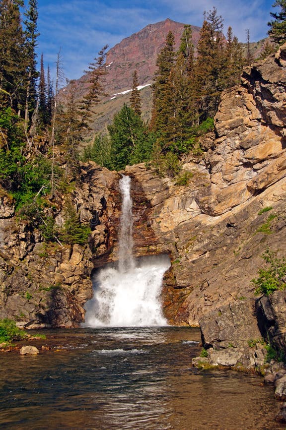 Running Eagle Falls in Montana Stock Photo - Image of falls, dramatic ...